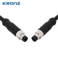 China M8 Male Connector 3 Pin A Code Waterproof IP67 60V Cable Connector For Sensors for sale