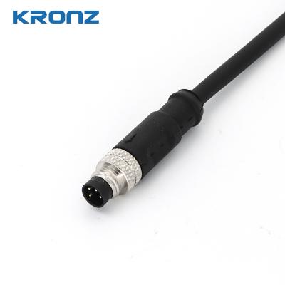 China M8 Industrial Connector Sensor with 10m PVC Cable 3 Pin Male Circular Connectors for sale