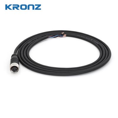 China M12 Connector with 3 Pin Unshielded Cable for Harsh Environments up to 85.C for sale