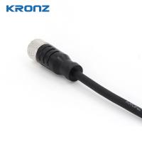 China M12 Connector with 3 Pin Unshielded Cable for Harsh Environments up to 85.C for sale