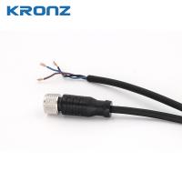China M12 Male Connector with Pre-assembled Unshielded Cable PVC 3 Pin Sensor Connectors for sale