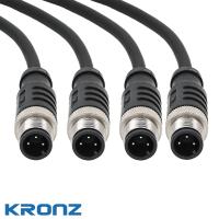 China Pre-assembled Cable Connector M12 PVC 3 Pin Male Unshielded A Code Circular Connectors for sale