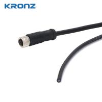 China Female M8 Connector 3 Pin With Shielded Cable for sale