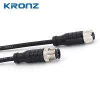 China M12 Connector with Pre-molded Cable 250V IP67 Gold-plated Contact for Automation Sensors for sale