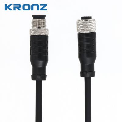 China M12 Connector IP76 A Code Connector Pre-assembly 4 Pin Male Circular Connectors for sale