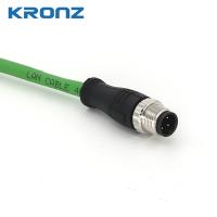 China M12  Connector Pre-assembled IE Cable for Ethernet/IP Shielded 4/8 Pin D Coding for sale