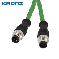 China M12 Connector 8 Pin Dual Shield PVC Blueish Green Lan Cable 4 X 2 X 26AWG OD=6.2 IE Cable for sale