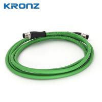 China LAN M12 Connector Waterproof IE Cable for Ethernet 8 Pin A-coding 4 x 2 x 26AWG PVC for sale