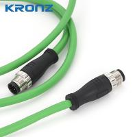 China M12 Pre-assembled Connector Ethernet/IP Dual Shielded PVC Cable 8 Pin X Code Connector for sale