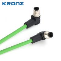China M12 Connector Profinet PVC Shielded Cable 4 Pin D-code Pre-assembled Circular Connector for sale