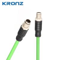 China M12 Connectors X-coding 8pin Cat6A 4x2 26AWG Female PVC Shielded IE Cable Connectoer for sale
