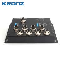 China M12 Ethernet Switches DC 12-52V PoE 48-57V Wall-mounted 8-port X-coded Femal Connector for sale