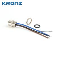 China M12 Aviation Socket Flange Gold-plated Connector Joint 5pin Welded Waterproof IP67 for sale