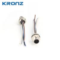 China M12 Connector Socket Panel Aviation Wire Connector 5 Pin Electrical Cable Shielded for sale