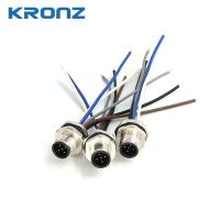 China M12 Connector Socket Panel Aviation Wire Connector 5 Pin Electrical Cable Shielded for sale
