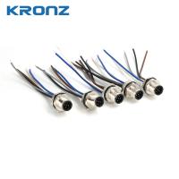 China M12 Connector Socket Panel Aviation Wire Connector 5 Pin Electrical Cable Shielded for sale