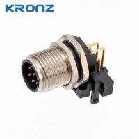 China M12 Connector 2 3 4 5 6 7 8 12 Pin A B D Code Screw Locking Plug Male ​Angled for sale