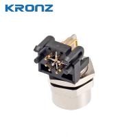 China M12 Angled Female Back Mount Socket PCB Type Panel Mount 3/4/5/6/7/8/12 Pin Connectors for sale
