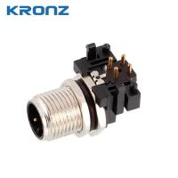 China M12 Connector 2 3 4 5 6 7 8 12 Pin A B D Code Screw Locking Plug Male ​Angled for sale