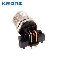 China M12 Connector 2 3 4 5 6 7 8 12 Pin A B D Code Screw Locking Plug Male ​Angled for sale