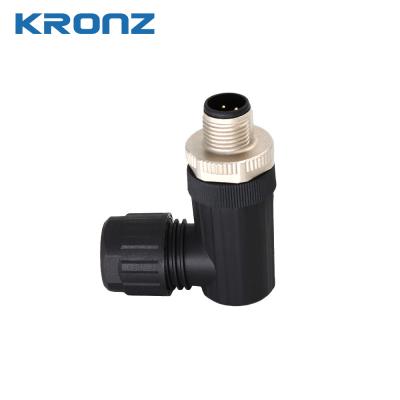 China Professional M12 Connector Rated Current 4A Brass Contact Surface Black Housing Material for sale