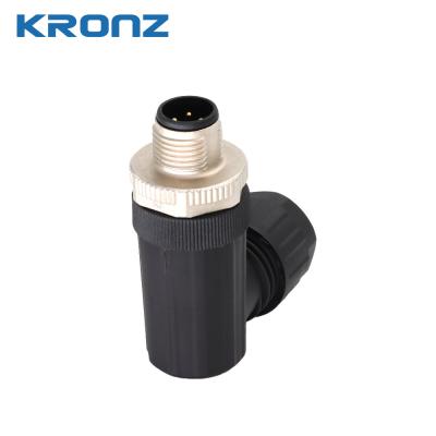 China Stable Performance M12 Plug Connector 5 Pins And Nickle-plated Contact Nut Material for sale
