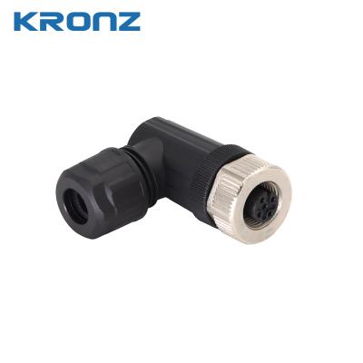 China M12 Circular Connector Angle Field-wirable Connectors 4 Pin Rated Current 4A/2A for sale