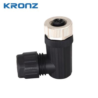 China Industrial M12 Fielded-wirable Connector Resistance ≤5mΩ 4 Pin Outlet Diameter 4-8mm for sale