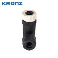 China M12 Socket Connector Angle Cable Outlet 4-8mm A-code NBR Seal Material Screw Connection for sale