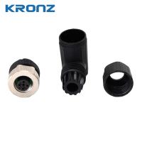 China M12 Female Circular Connectors Angled IP67 Field Wirable Assembly 8-pin Connector for sale