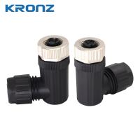 China M12 Female Circular Connectors Angled IP67 Field Wirable Assembly 8-pin Connector for sale
