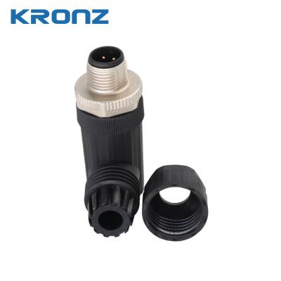 China M12 Aviation Plug Connector Waterproof Male Head 8 Pin A-coding Circular Connector IP67 for sale