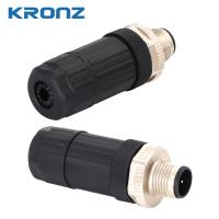 China Industrial M12 Circular Connector With Rated Current 4A 250V Screw Connect A-code 4-pin for sale