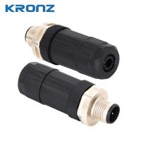 China Industrial M12 Circular Connector With Rated Current 4A 250V Screw Connect A-code 4-pin for sale