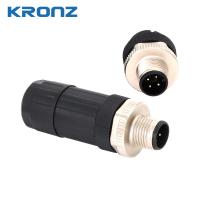 China M12 Connector 60V Voltage Straight 5-pin A Code Field-wirable Circular Connectors for sale