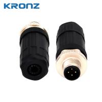 China M12 Connector 60V Voltage Straight 5-pin A Code Field-wirable Circular Connectors for sale