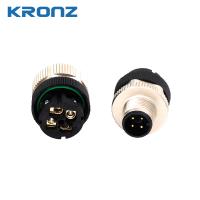 China M12 Male Connector 5 Pin with Straight Cable Outlet 60V Industrial Circular Connector for sale