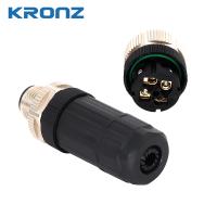 China M12 Male Connector 5 Pin with Straight Cable Outlet 60V Industrial Circular Connector for sale