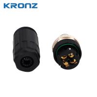 China M12 Connector 4 Pins Coding A Voltage 250V Screw Contact Brass Circular Connectors for sale
