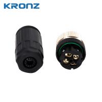 China M12 Connector 4 Pins Coding A Voltage 250V Screw Contact Brass Circular Connectors for sale