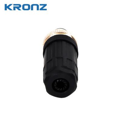 China M12 Connector 2A/30V Aviation Plug Waterproof IP67 A-code 8 Pin Circular Connectors for sale