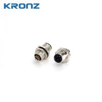 China M12 Panel Male Male Connector 4 pin Aviation Plug Back Mount Wire Cable Connector for sale