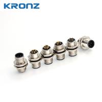 China M12 Panel Male Male Connector 4 pin Aviation Plug Back Mount Wire Cable Connector for sale