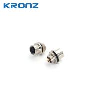China 4-pin Female Flange Connector 4 pin Aviation Socket Rear Mount M12 Panel Connector for sale
