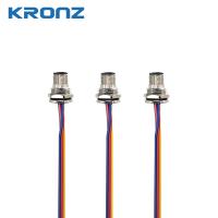 China M12 8 Pin Connector Cable IP67 Waterproof Panel Front Socket Plug with 1M Wire for sale