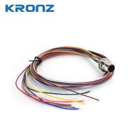China M12 8 Pin Connector Cable IP67 Waterproof Panel Front Socket Plug with 1M Wire for sale