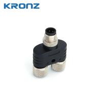 China IP67 M12 4-Pin A Code Y Splitter 1 Male to 2 Female Extension Branch Cable for Factory Automation for sale