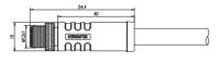 China M12 connector 2M cable K-code IP67 protection used for industrial automation for sale