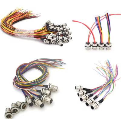 China S CODE M12 Circular Connector Male Flange Connectors Engineered for Signal Transmission in Industrial Automation Equipment for sale