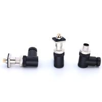 China M12 Female Field Wirable Connector with 90-degree Angled Design, IP67 Protection, and Screw Termination for sale